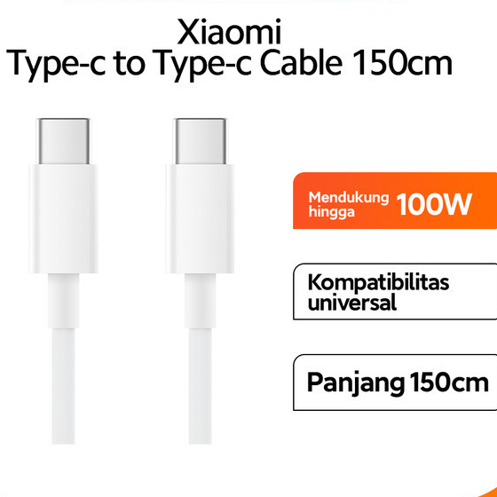 Xiaomi USB Type-C To Type-C New Official Bandung Guarantee | Shopee ...