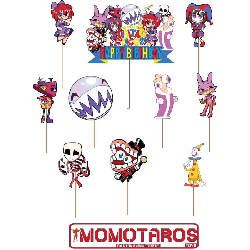 Cake Topper The Amazing Digital Circus Chibi Contents 10pcs | Shopee ... Cake Topper The Amazing Digital Circus Chibi Contents 10pcs | Shopee ...