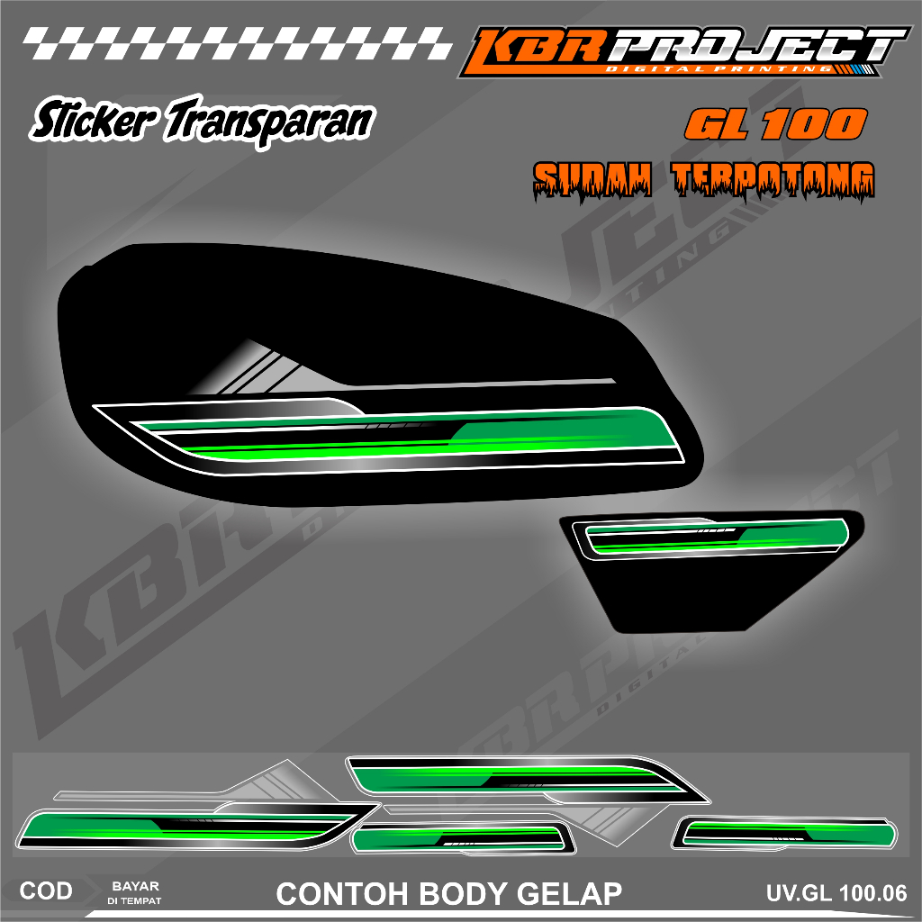 Gl 100 Transparent STRIPING Sticker PREMIUM Cool Motorcycle Trim ...