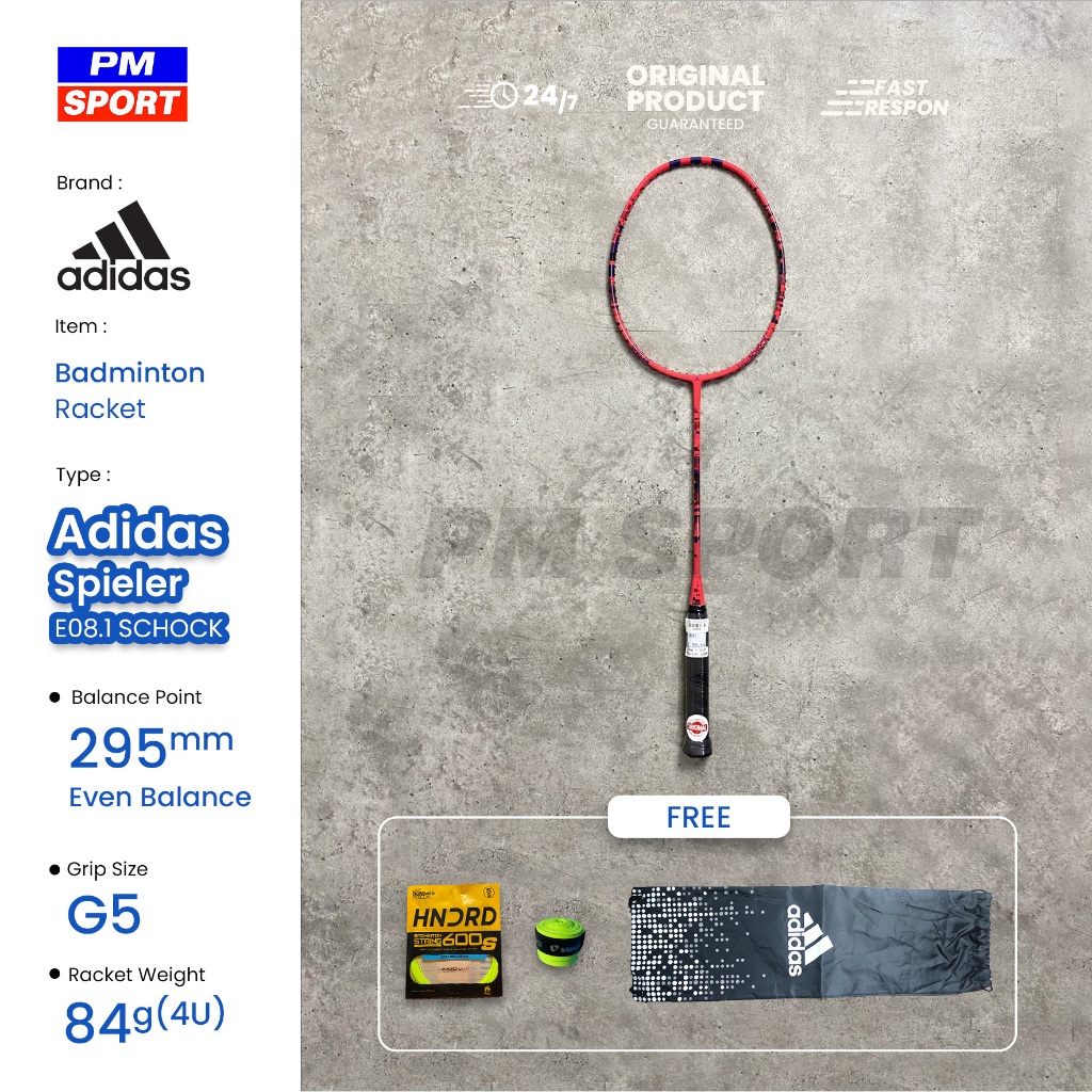 Original ADIDAS SPIELER E08.1 SOCK BADMINTON / BADMINTON RACKET | Shopee Philippines