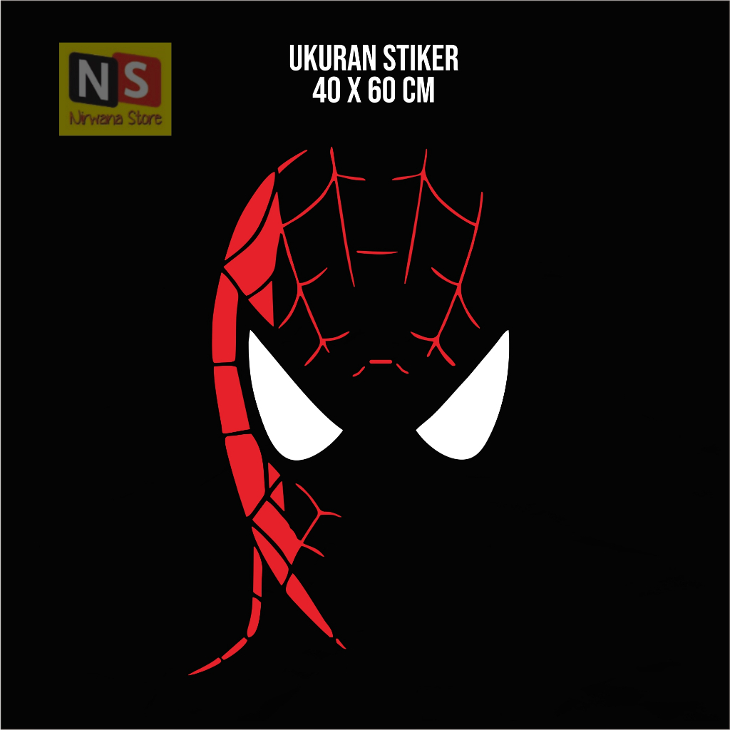 Spiderman Face Sticker Spiderman Rear Car Glass Cutting Sticker ...