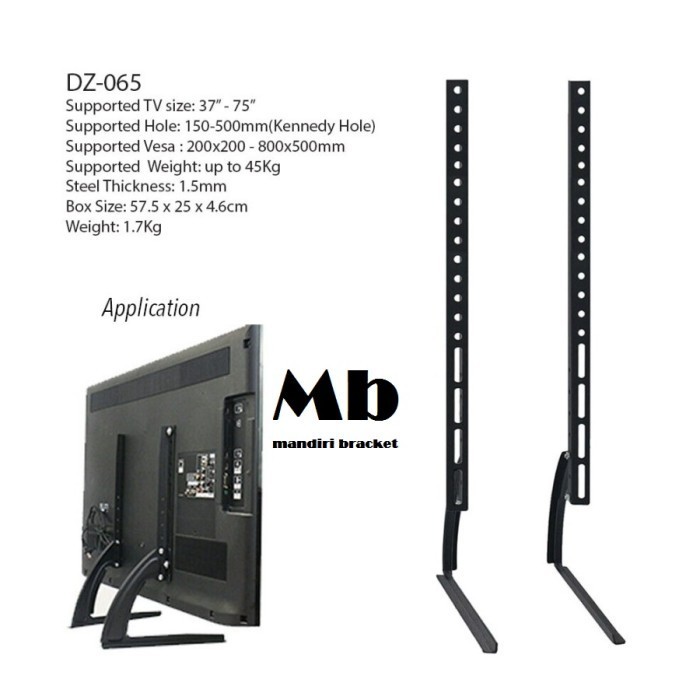 Oximus EV64 Led Lcd Tv Bracket Monitor Leg Stand 26" - 43" | Shopee ...
