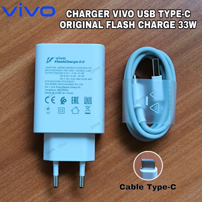 Casan VIVO Tepsi Ori Charger VIVO USB Type C Flash Charge 33W 100% ...