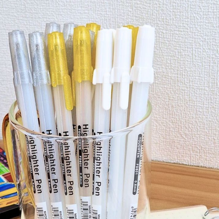 PUTIH Highlight PEN GEL White silver GOLD/PEN GEL White silver GOLD 0.8 ...