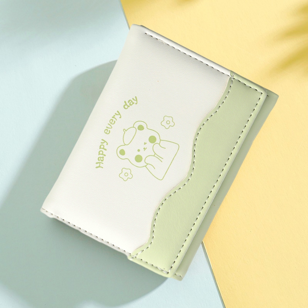 Miniso Folding Wallet Women Cute Macaroni Wallet Teen Fashion Bear ...