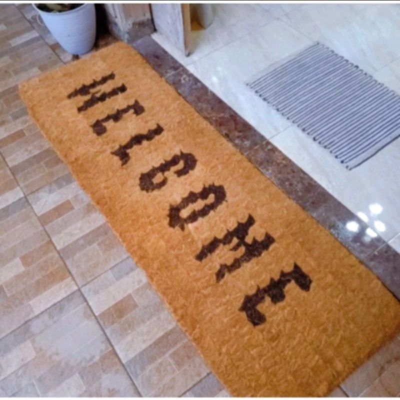 Mined Coconut Fiber Doormat Doormat Welcome Doormat | Shopee Philippines