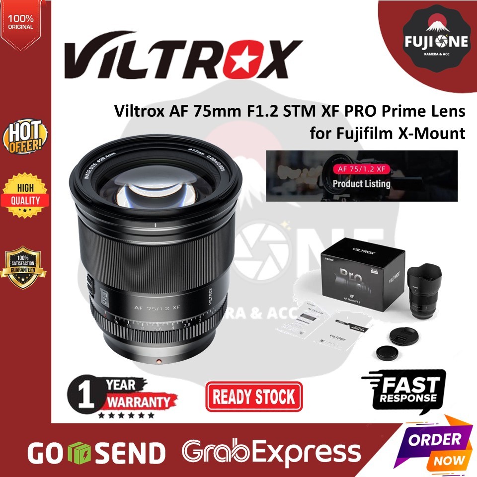 Viltrox AF 75mm F1.2 STM XF PRO Prime Lens for Fujifilm X-Mount - Fuji | Shopee Philippines