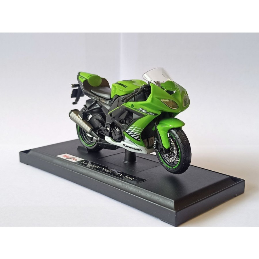 Diecast Motorcycle Kawasaki Ninja ZX 10R Maisto 1:12 Miniature sports ...