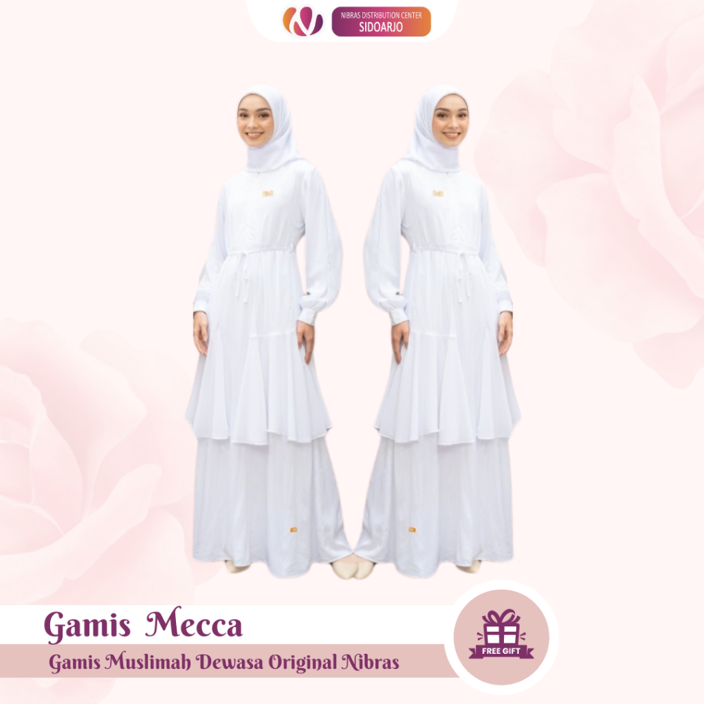 KATUN PUTIH [READY Big SIZE] Nibras Gamis Mecca White Cotton Rayon ...