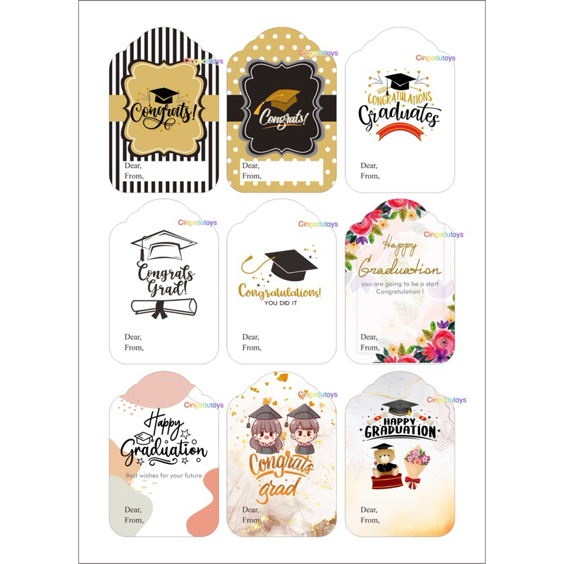 Hang tag GRADUATION toga GRADUATION you did it greeting card parcel ...