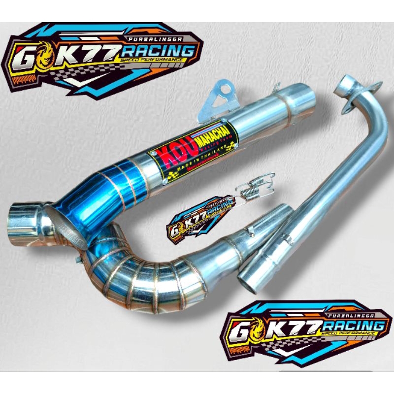 Kou Mahacha open pipe conical bule Canister for Xrm 125/Xrm 110 Wave ...