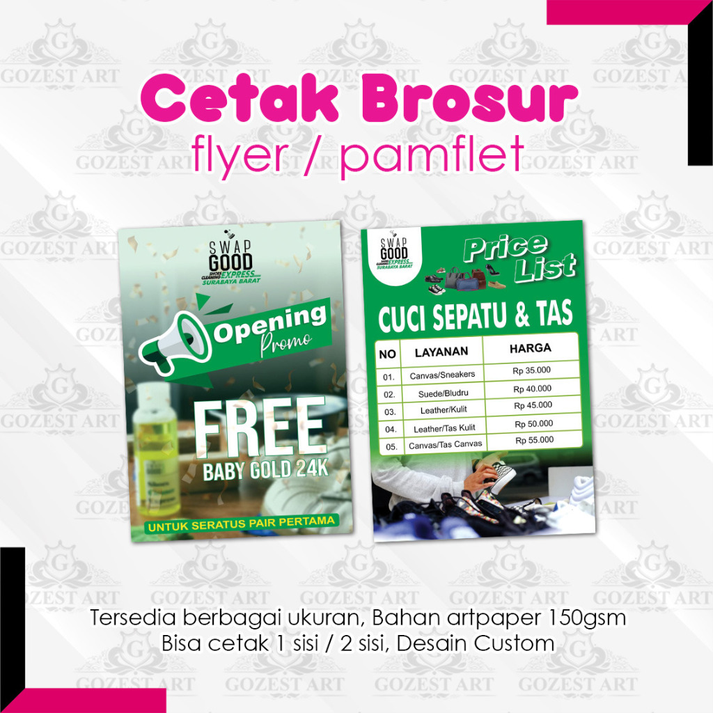 Print pamphlet brochures, flyers, custom designs, surabaya, other ...