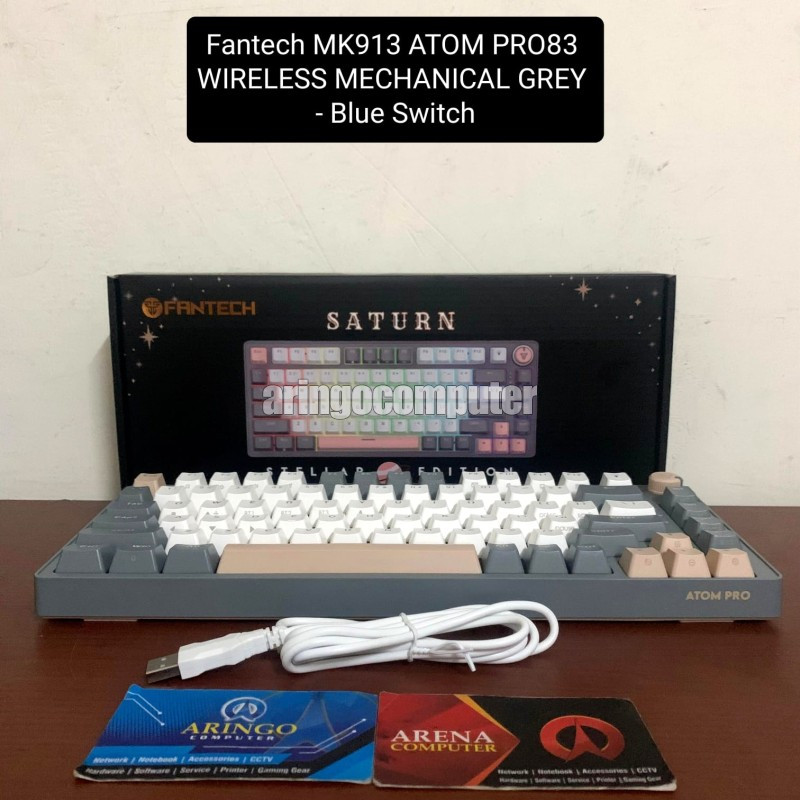 Fantech MK913 Keyboard ATOM PRO83 WIRELESS MECHANICAL GRAY - Blue ...