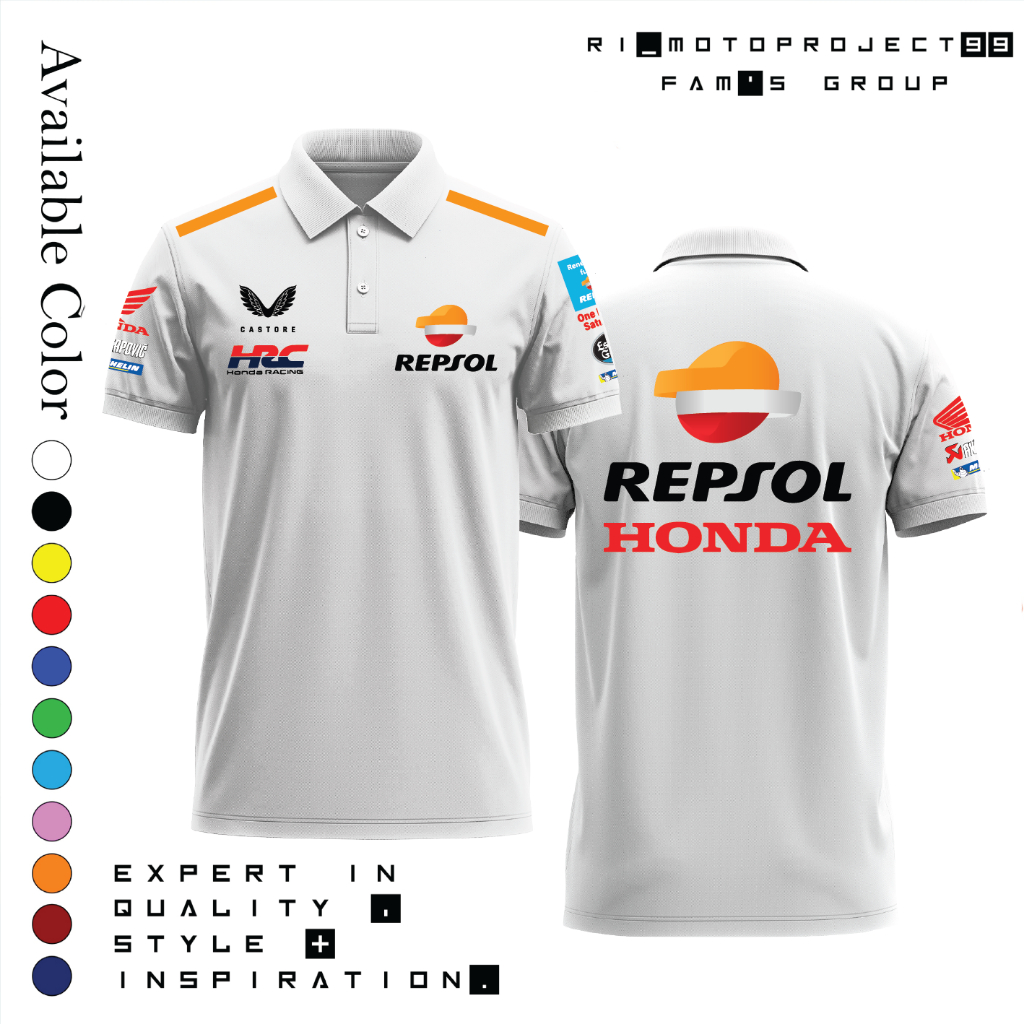 Latest Team Official Repsol Honda Team 2024 Series Polo Collar T-shirt ...