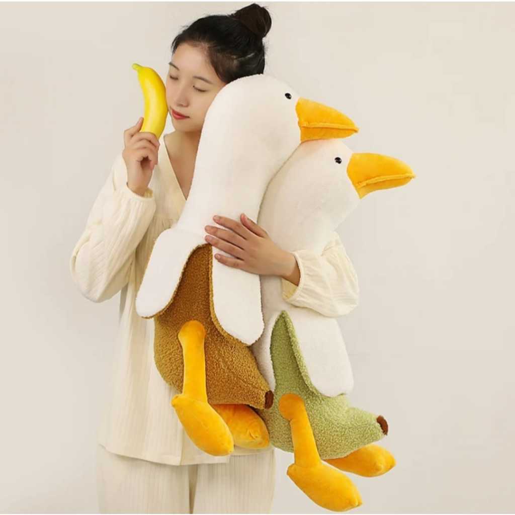 Duck Bolster Doll Size 50cm Plush Material Cute Duck Head Banana ...