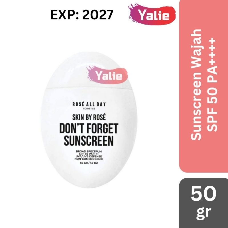 Rose ALL DAY Don't Forget Sunscreen 50g SPF 50 Broad Facial Sunblock ...