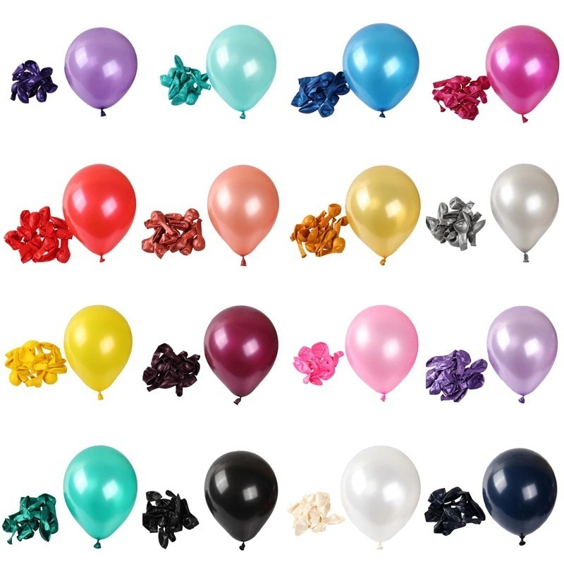 NODIA CONTENTS 50 Pcs Metallic Latex Balloons 1 Pack Contains 50 Pcs 12 ...