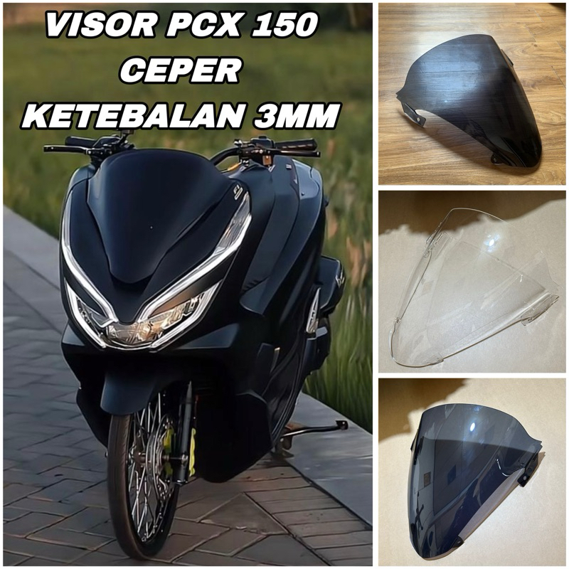 LOKAL Windshiel PCX 150 visor local PCX visor (3MM THICK) | Shopee ...