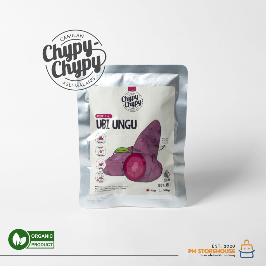 UNGU Chypy Crispy Purple Sweet Potato Chips - 50GR Pack | Shopee ...