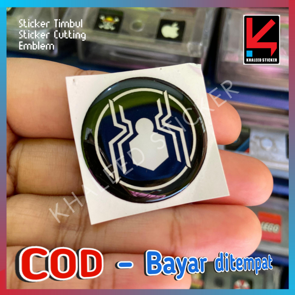 Sticker embossed SPIDERMAN LOGO EMBLEM BRAKE CALIPER STICKER MOTORCYCLE ...