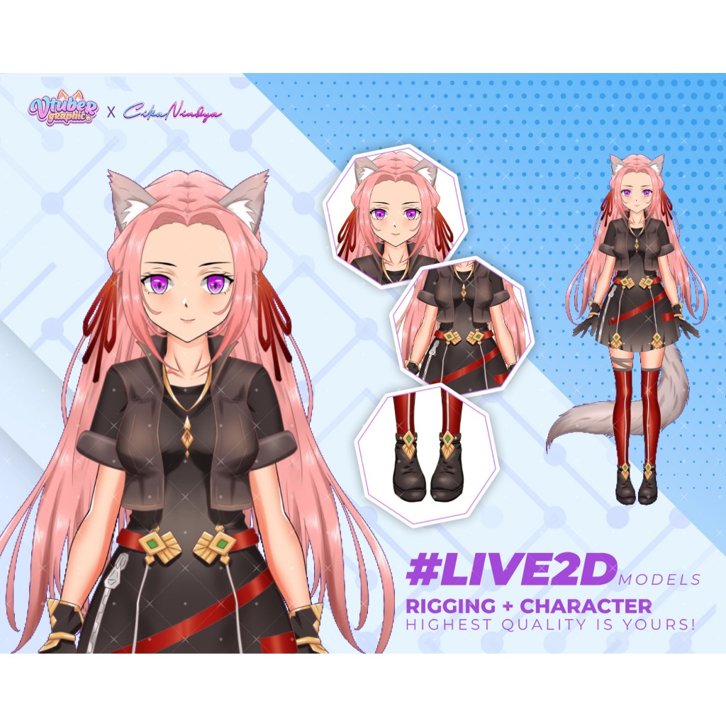 Improve Your Streaming Attraction with VTuber Live2D Model, Live2D ...