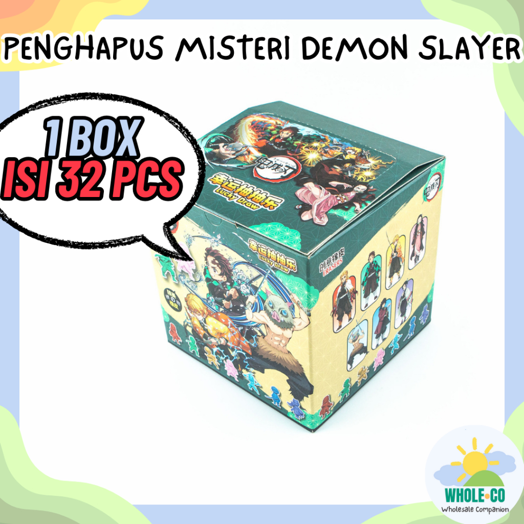 (1 Box CONTAINS 32 PCS) Mystery Eraser Premium Demon Slayer Package ...