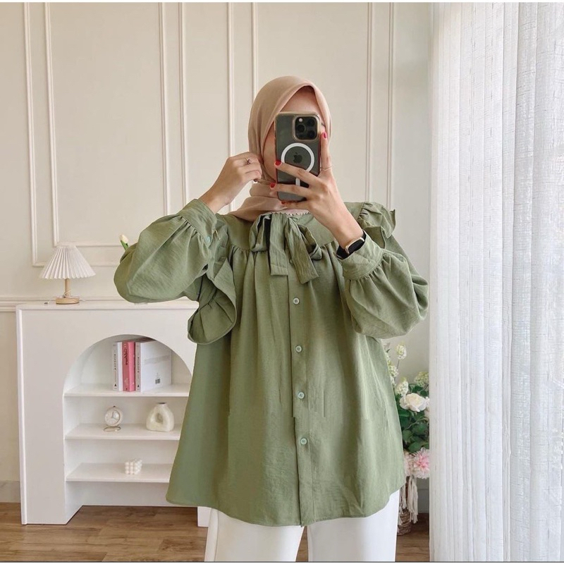 LEVIA AIRFLOW CRINGKEL TOP BLOUSE | Shopee Philippines
