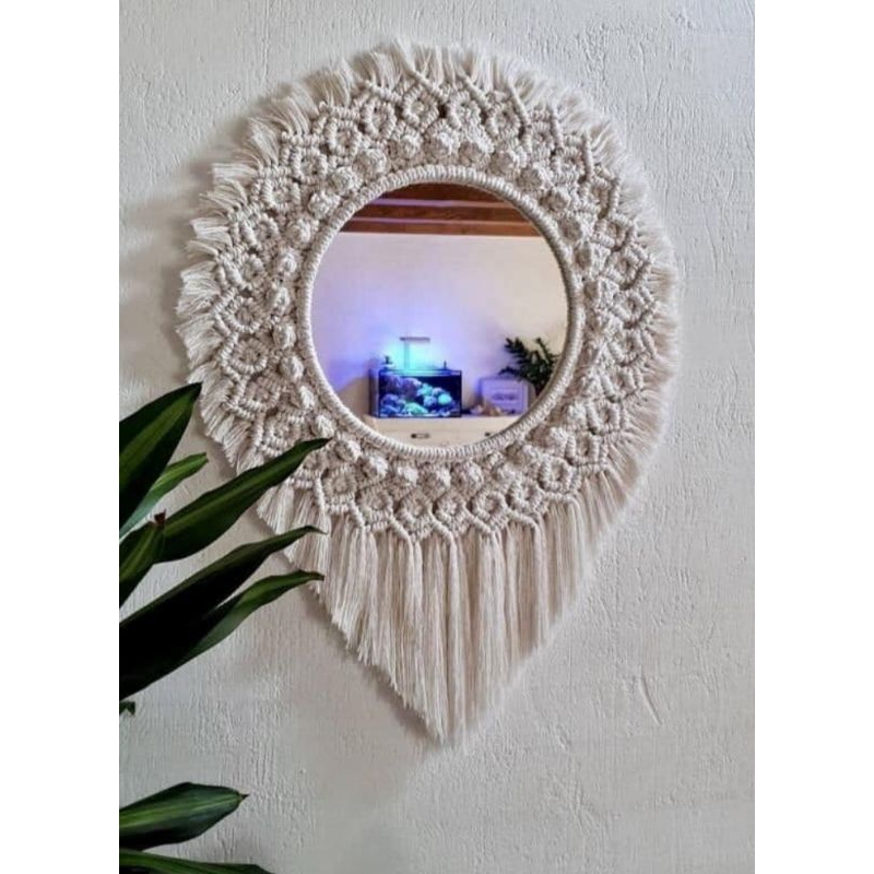 Mandala Mirror MACRAME || Aesthetic Round Mirror | Shopee Philippines