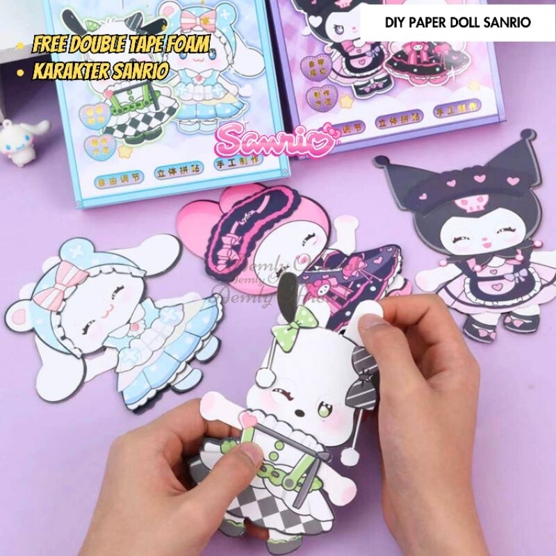 Diy Paper Doll Moving Sanrio Toy | Shopee Philippines