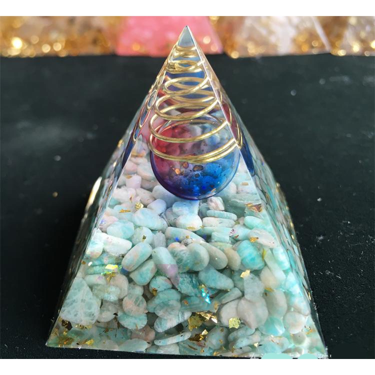 Orgonite Pyramid Spiral Bioenergy Yoga Reiki Chakra Orgone Generator ...