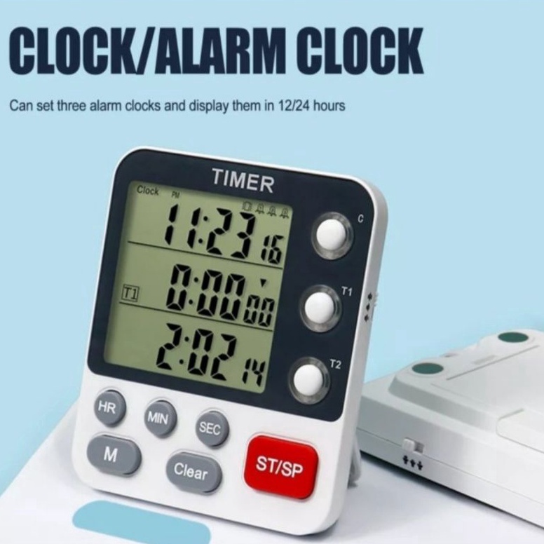 CODE W25Y Digital VIBRATION Timer Clock Type 2 Timer 3 Alarms 99 Hours ...