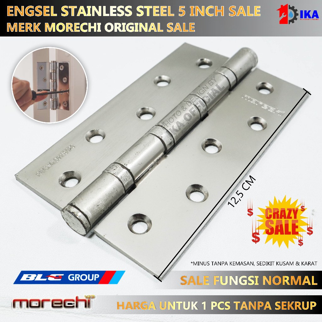 Sale! 1 PC MORECHI 5 inch STAINLESS STEEL hinges (without screws ...