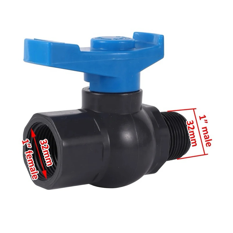 Blue SDL PVC Faucet 1 inch Sok Drat Outside to SDD 1 inch Sok Drat In 1 ...