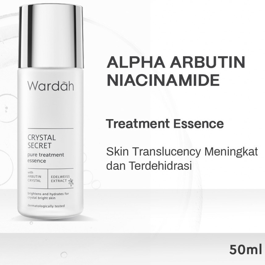 Wardah Crystal Secret Pure Treatment Essence - Essence with Edelweiss ...