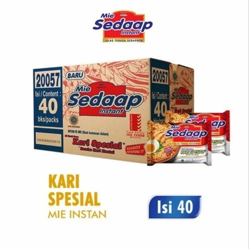 1 Box Of Sedaap Noodles Instant Noodles With Thick Curry Special Bag 75 ...