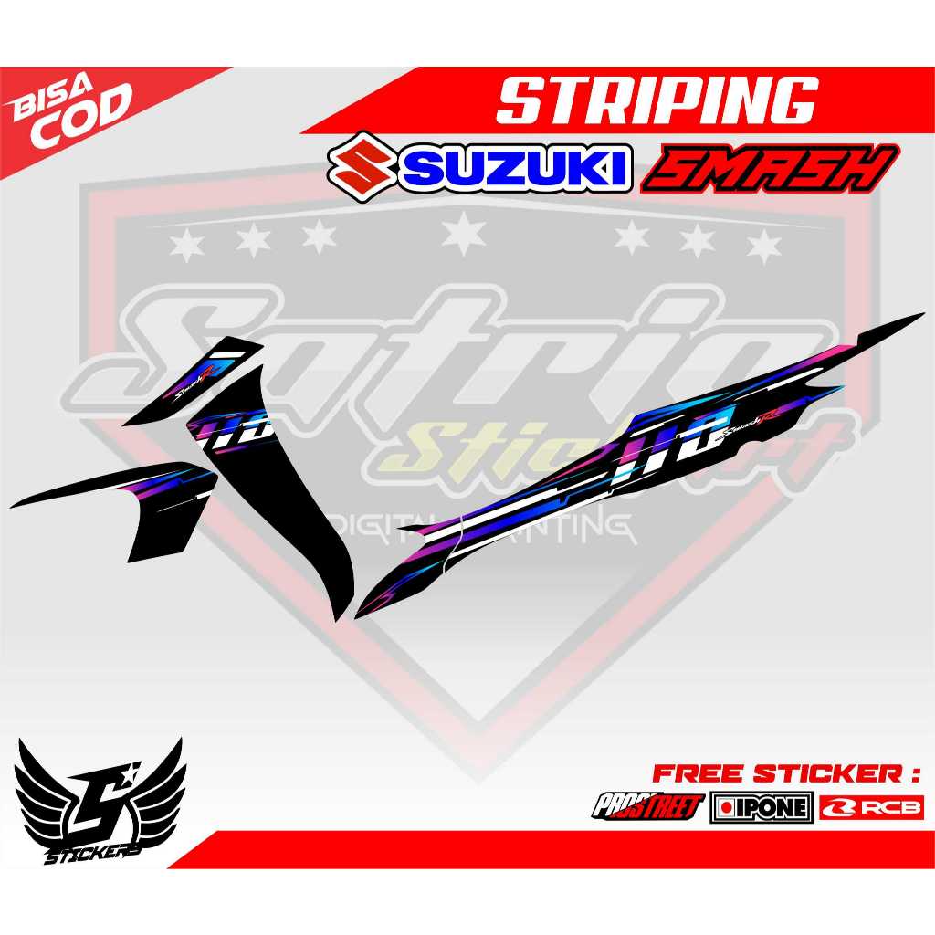 Suzuki SMASH 110 VARIATION STRIPING / STICKER LIST VARIATIONS FOR ...