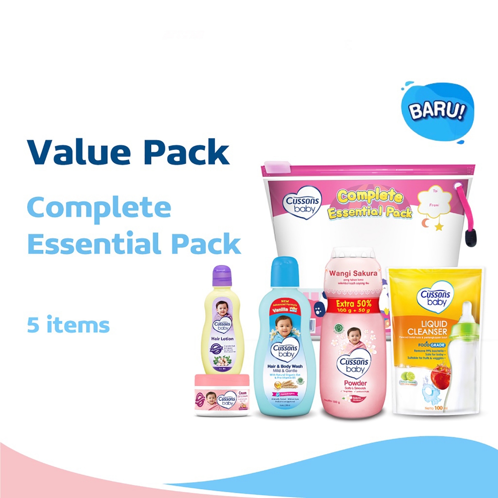 Cussons Baby Complete Essential Pack - Baby Soap Package | Shopee ...