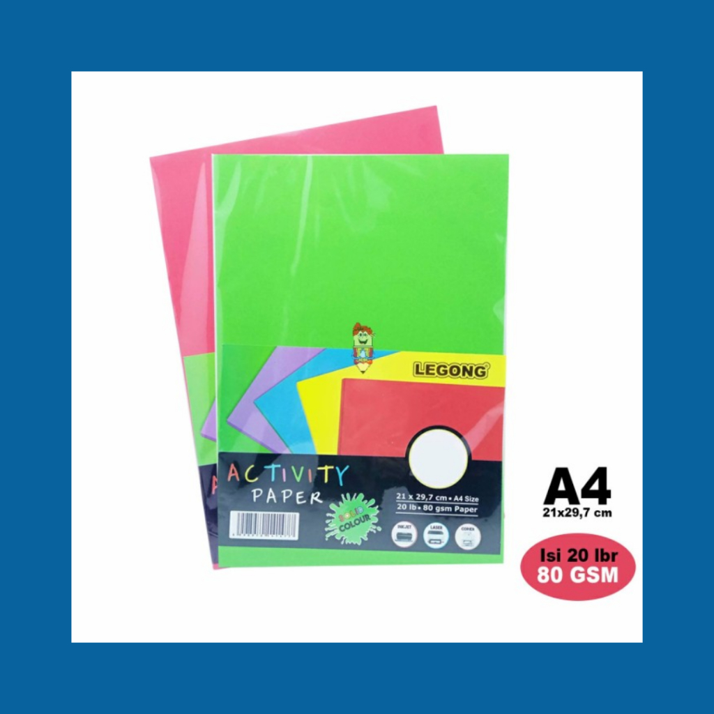 A4 and F4 COLOR PAPER LEGONG 80GR (20LBR CONTENTS) | Shopee Philippines