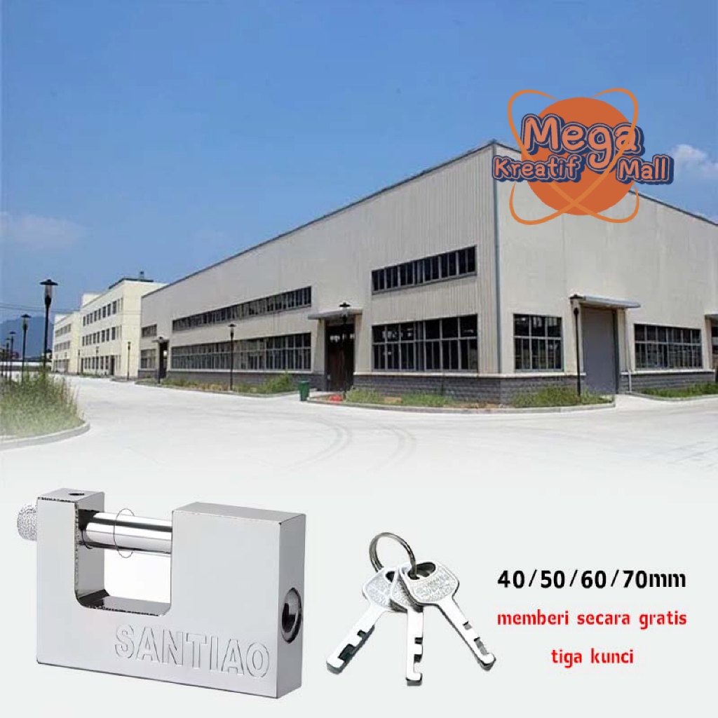 Home Shop Warehouse Gate Burglar Padlock With 3 Steel Keys Panzer ...