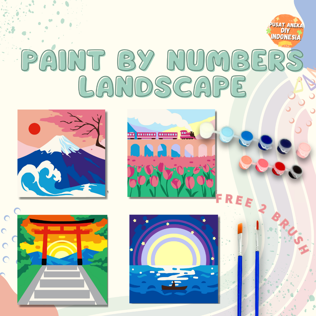 Diy Paint By Numbers Kit 1set Number Canvas Board | Canvas Painting ...