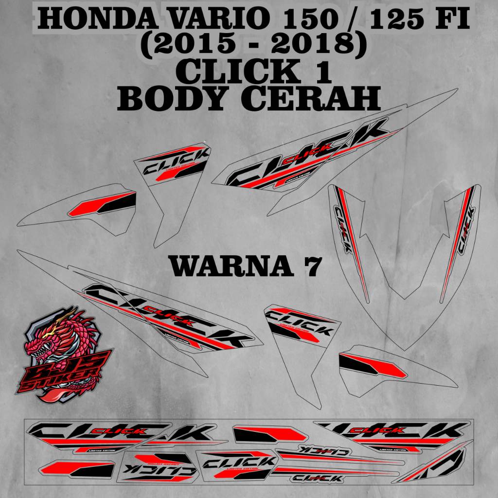 Striping sticker sticker lis vario 125 vario 150 2015-2018 click 1 ...