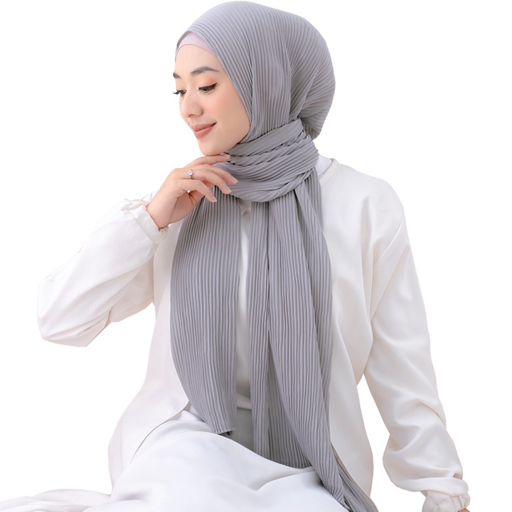 New Model Maula Hijab Pashmina Hijab Full Lidi Without A Middle Line ...