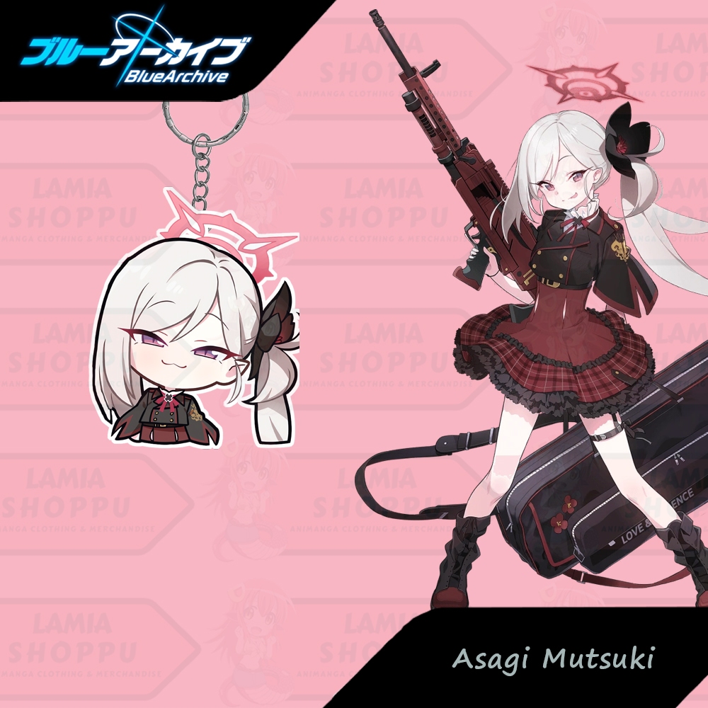 GANTUNGAN Blue Archive Asagi Mutsuki Chibi Keychain | Ganci Mutsuki ...