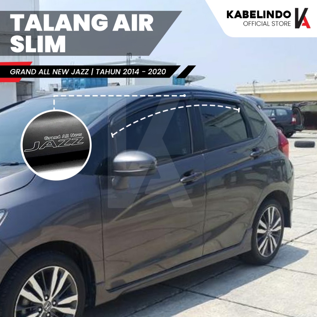 Honda Grand New Jazz 2014-2020 Slim Flat 4-door Car Door Gutter ...