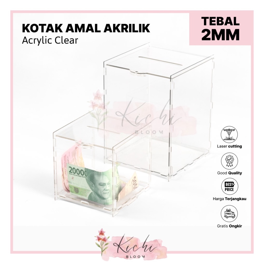 Charity Box/ACRYLIC Suggestion Box Transparent ACRYLIC MEDIUM TIPS Box ...