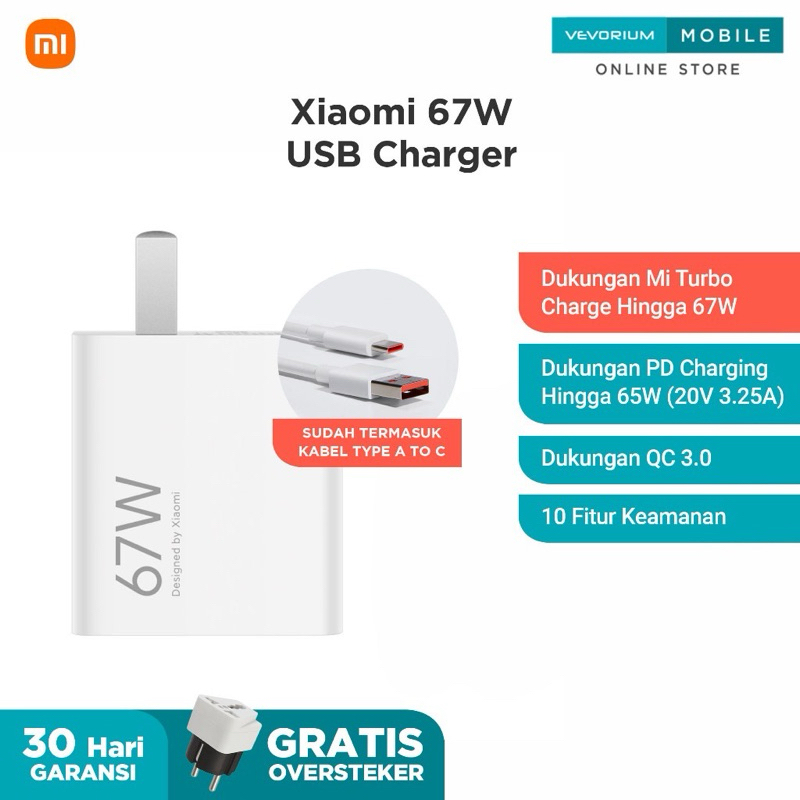 Lb - Xiaomi 67W USB Charger 67watt Turbo Charge Switch Laptop Android ...