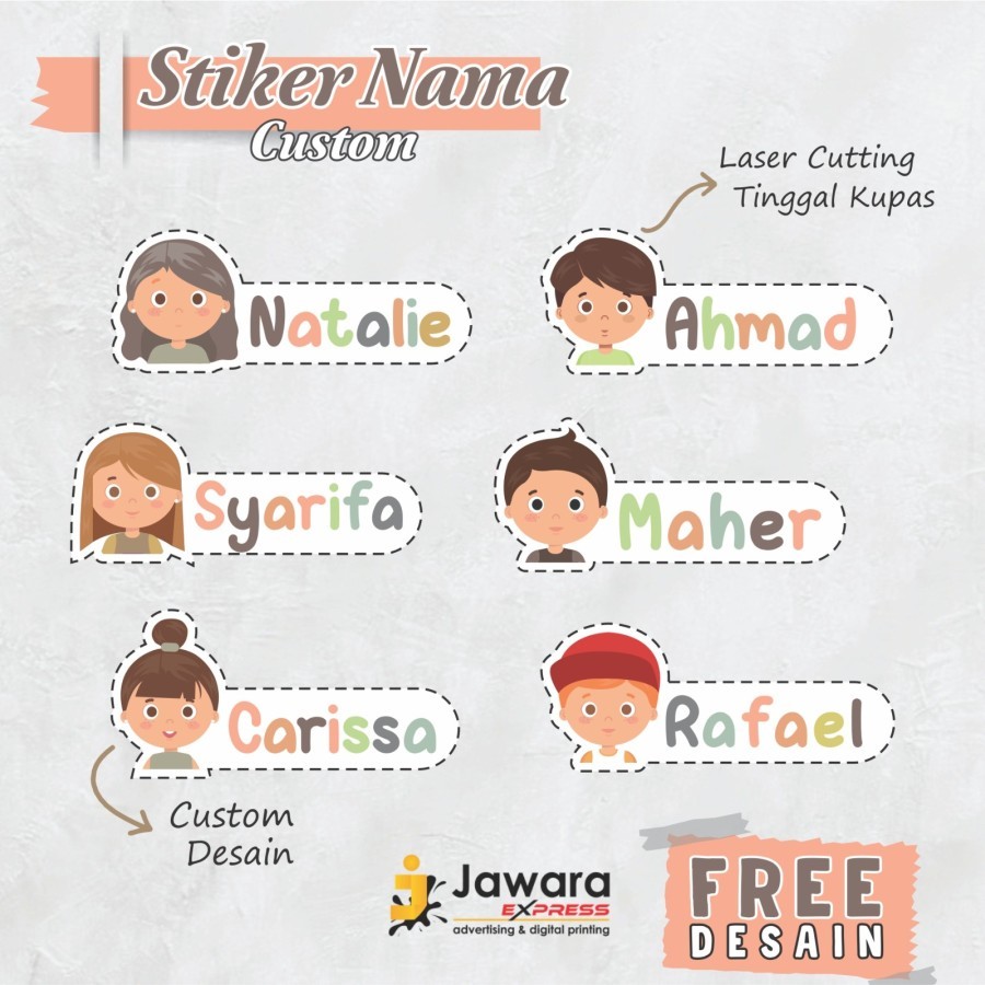 PRINT CUSTOM CUTTING NAME STICKERS | Shopee Philippines