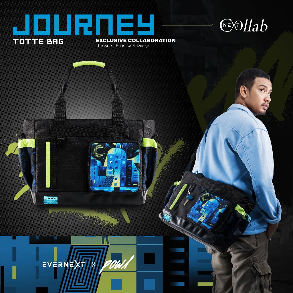 [Evernext X Powl] - Men's Totte Bag Journey Tote Bag Men's ...