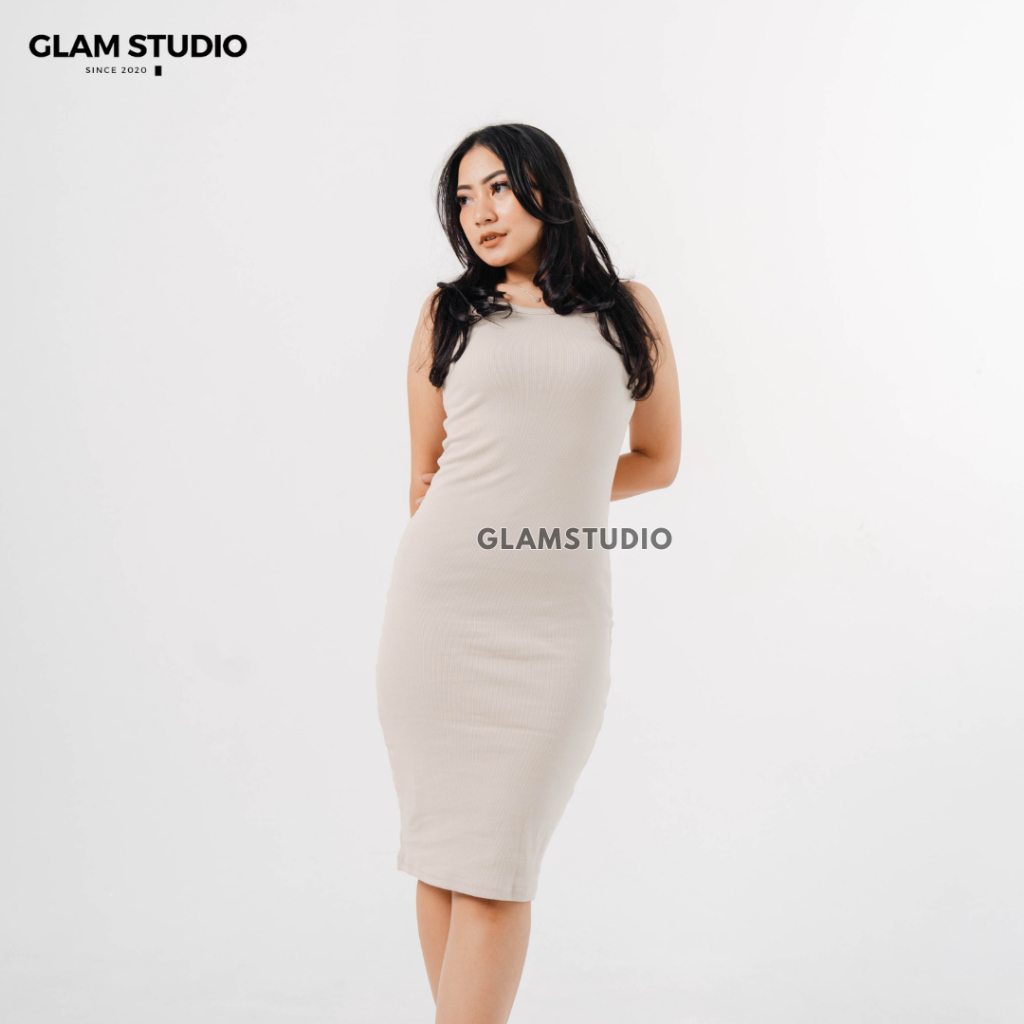 Glamstudio - Korean Rib Overall Dress (S,M,L,XL,XXL) | Shopee Philippines