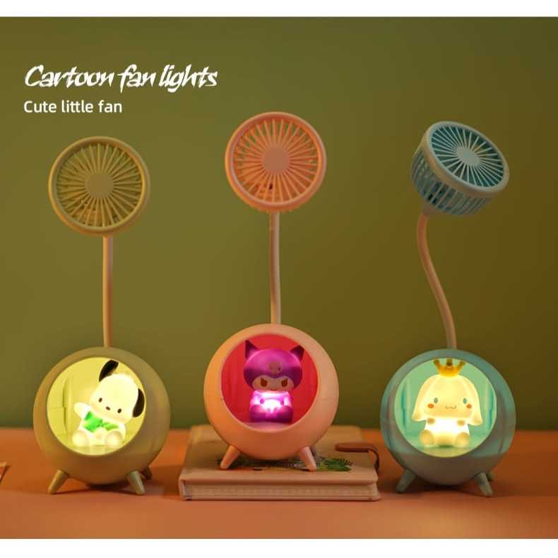 Sanrio Study Desk Fan Lamp Led Sanrio Night Light | Shopee Philippines
